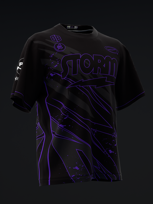 DARREN TANG 2024 - BLACKOUT - BLACK NEON PURPLE - BOWLING JERSEY